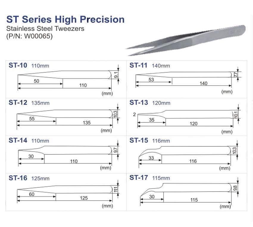 ST-12 High Precision Stainless Steel Tweezer